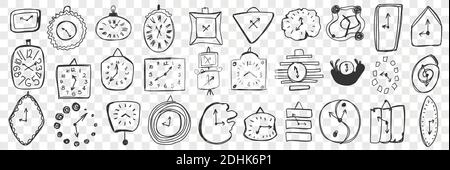 A set of hour hands of different shapes. Classic and modern. Flat ...