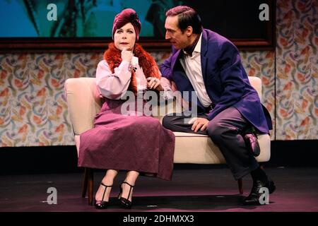 Sonia Vollereaux et Benjamin Egner lors du filage de la piece ...