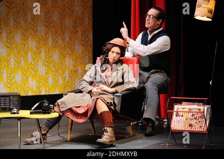 Lorie Pester et Benjamin Egner lors du filage de la piece 'Pygmalion ...