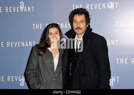 Vincent Elbaz and his girlfriend Fanny Conquy attending the premiere of ...