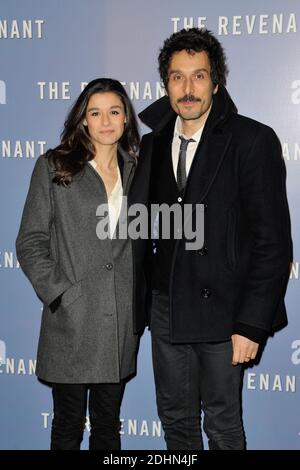 Vincent Elbaz and his girlfriend Fanny Conquy attending the premiere of ...