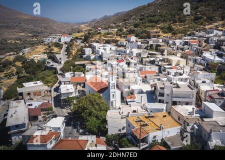 Akoumia Crete village aerial view. Traditional village on Crere, Greece Stock Photo - Alamy