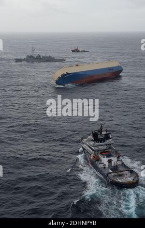 Handout picture shows MV Modern Express pictured in the Bay of Biscay ...
