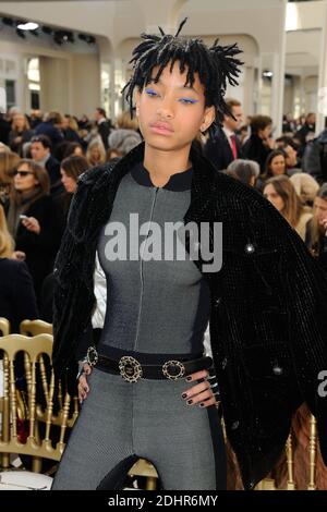 Willow Smith attending the Chanel show as part of the Paris Fashion ...