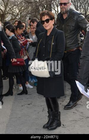 Kris Jenner arriving at Chanel show as part of Paris Fashion Week Fall ...
