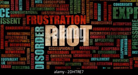 Riot Concept as an Abstract Background Banner Stock Photo - Alamy