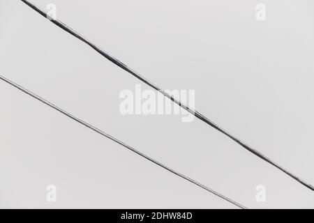 Wires frozen in ice. Selective focus. nature Stock Photo - Alamy