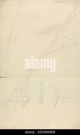 Design for the Roof Truss, Rampisham Rectory between 1846 and 1848 by ...