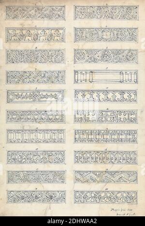 Twenty Designs for Gothic Friezes 1830 by Augustus Pugin Stock Photo ...
