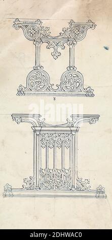 Designs for Gothic Tables by Augustus Pugin Stock Photo - Alamy
