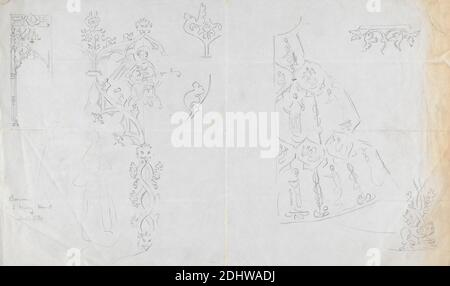 Sketches of the Butler-Bowden cope by Augustus Pugin Stock Photo - Alamy