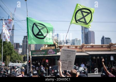 Melbourne, Victoria. 12 December 2020. Extinction Rebellion Rally ...
