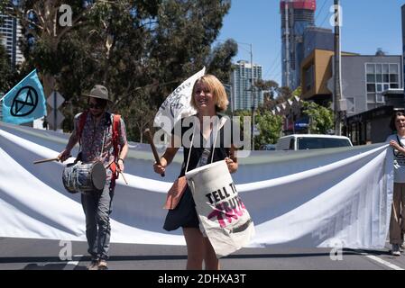 Melbourne, Victoria. 12 December 2020. Extinction Rebellion Rally ...