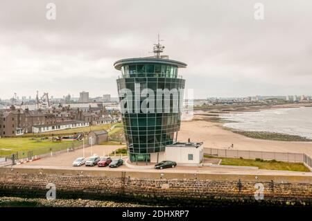Aberdeen harbour control tower at Pocra Quay was designed by SMC Parr ...