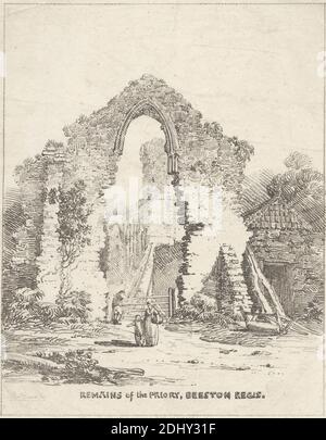Remains of the Priory, Beeston Regis 1810 by Robert Dixon Stock Photo ...