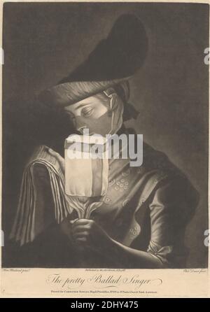The Pretty Ballad Singer 1769 by Philip Dawe Stock Photo - Alamy