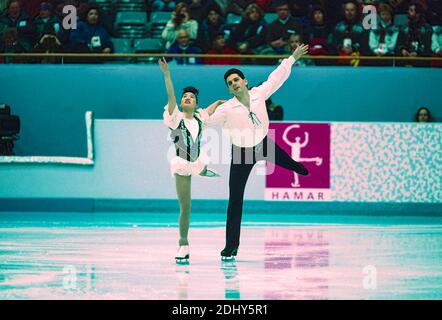 Kyoko Ina / Jason Dungjen (USA) competing in pairs figure skating at ...