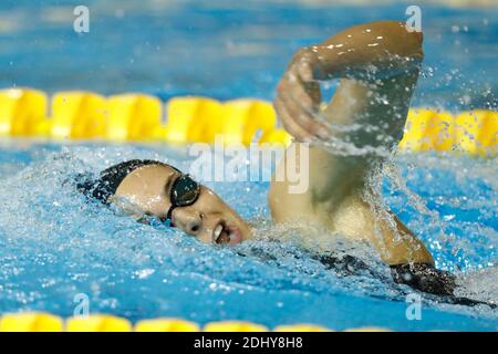 Chloe Hache swimming the 200 meters freestyle women in the French 2016 ...