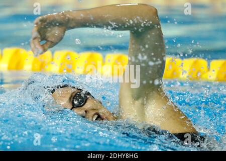 Chloe Hache swimming the 200 meters freestyle women in the French 2016 ...