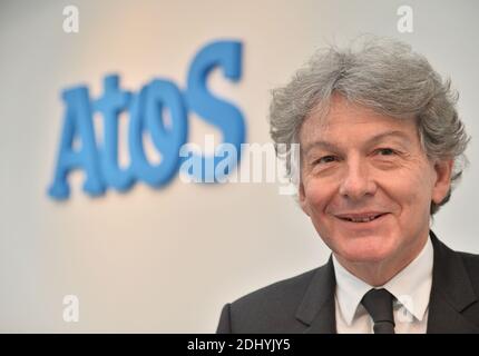 Atos Chairman and CEO Thierry Breton delivers his speech during the ...