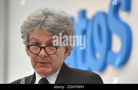 Atos Chairman and CEO Thierry Breton delivers his speech during the ...