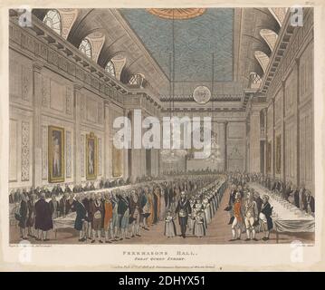 Freemasons Hill, Great Queen Street 1808 by Thomas Rowlandson Stock ...