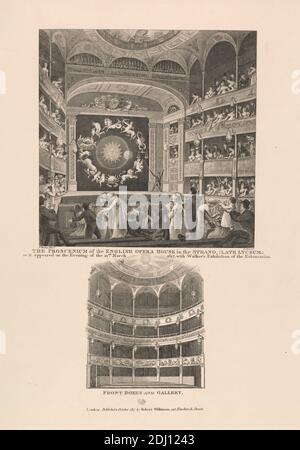 The Proscenium of the English Opera House in the Strand 1817 by James ...