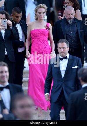 Uma Thurman attending amfAR's 23rd Cinema Against AIDS Gala during The ...