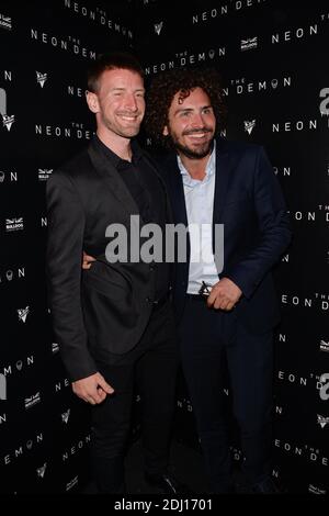 Maxime Musqua and a guest attending the Neon Demon after party held at ...