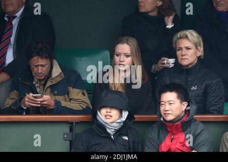 Guest in the VIP Tribune during French Tennis Open at Roland-Garros ...