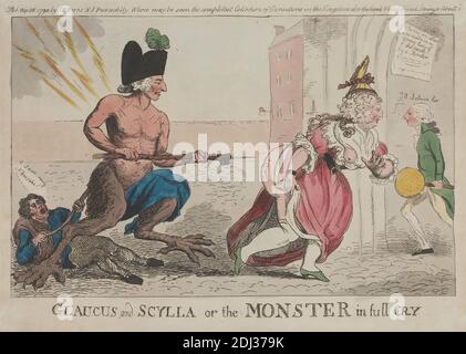 Glaucus and Scylla or the Monster in Full Cry 1790 by Isaac Cruikshank ...