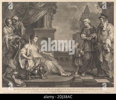 Moses Brought to Pharaoh's Daughter 1752 by William Hogarth Stock Photo ...