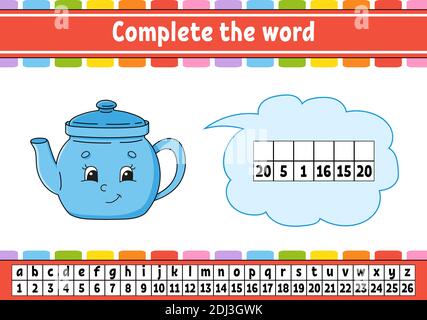 Vocabulary flashcard with word Kettle illustration Stock Vector Image ...