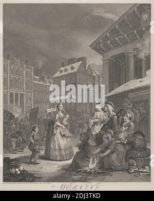 William Hogarth print engraving Times of the day Noon Stock Photo - Alamy