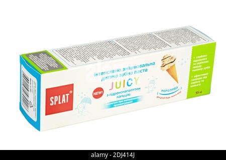 Ukraine, Kyiv - December 08. 2020: Children's toothpaste Splat with ice ...