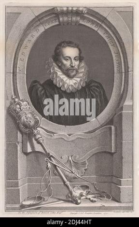 Edward Coke, Lord Chief Justice 1741 by Jacobus Houbraken Stock Photo ...