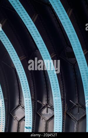 BACKGROUND TEXTURE -Victorian iron girders with rivets used for a ...