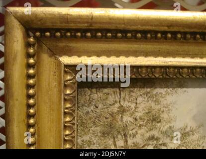 British, Neoclassical frame, Unknown framemaker, last third of 18th century, Carved wood and ...