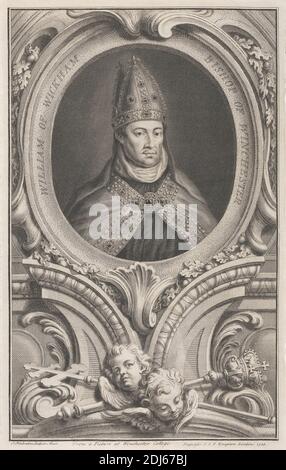 William of Wickham, Bishop of Winchester 1738 by Jacobus Houbraken ...