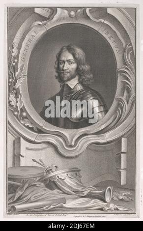 General Henry Ireton 1742 by Jacobus Houbraken Stock Photo - Alamy