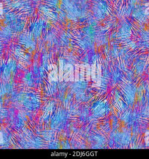 Seamless summer boho washed out print. Grunge light watercolor collage ...