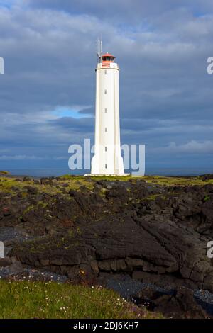 Leuchtturm, Malarrif, Snaefellsnes, Island / Snæfellsnes Stock Photo ...