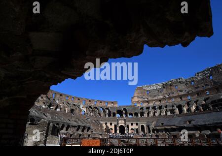 A view of cleaned up Colosseum in Rome, Italy on July 1, 2016.The ...