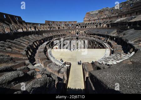 A view of cleaned up Colosseum in Rome, Italy on July 1, 2016.The ...