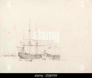 Two ships and an anchor Stock Photo - Alamy