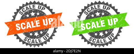 scale up grunge stamp set. scale up band sign Stock Vector Image & Art ...