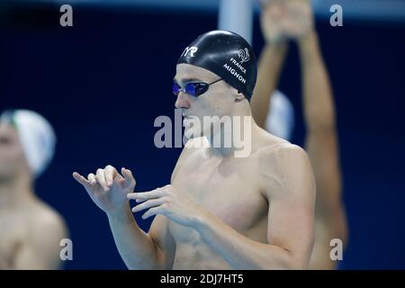 France's Clement Mignon during the qualifications of the 4X100m relay ...