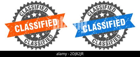 classified grunge stamp set. classified band sign Stock Vector Image ...