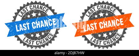 last chance grunge stamp set. last chance band sign Stock Vector Image ...