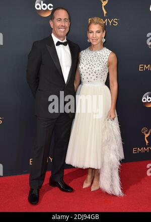 Jerry Seinfeld, Jessica Seinfeld attend the 68th Annual Primetime Emmy ...